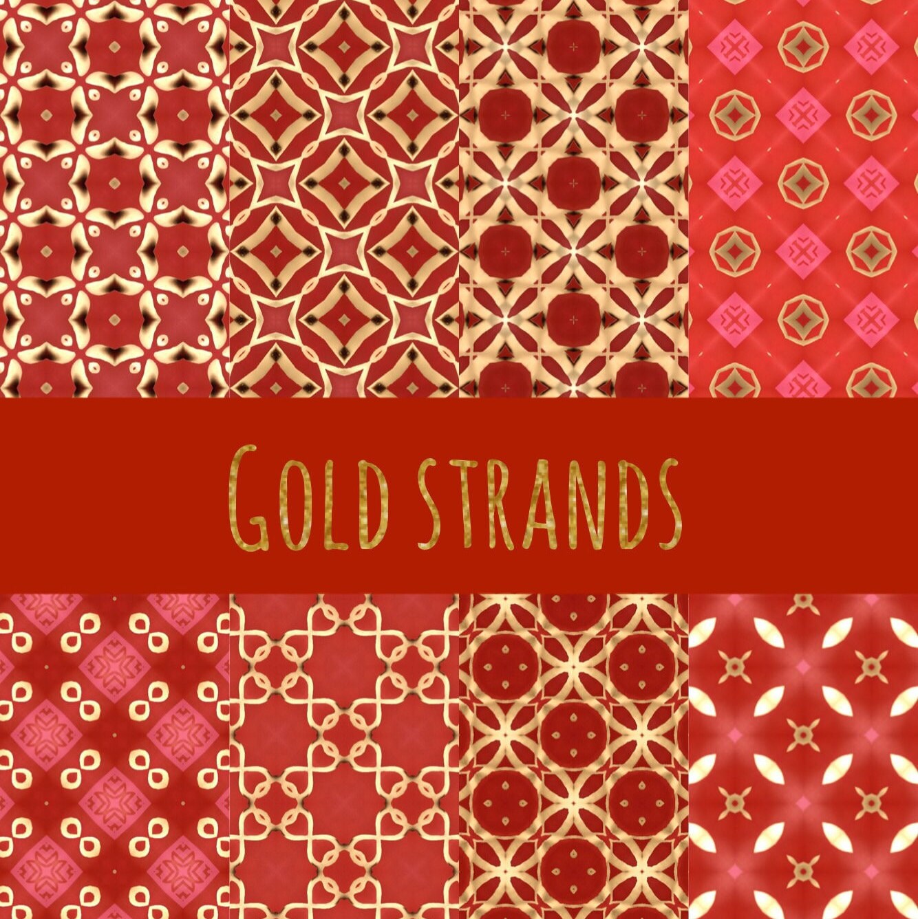 PRINTABLE Gold Strands Digital Paper Pack Scrapbook Paper Set of 8 ...