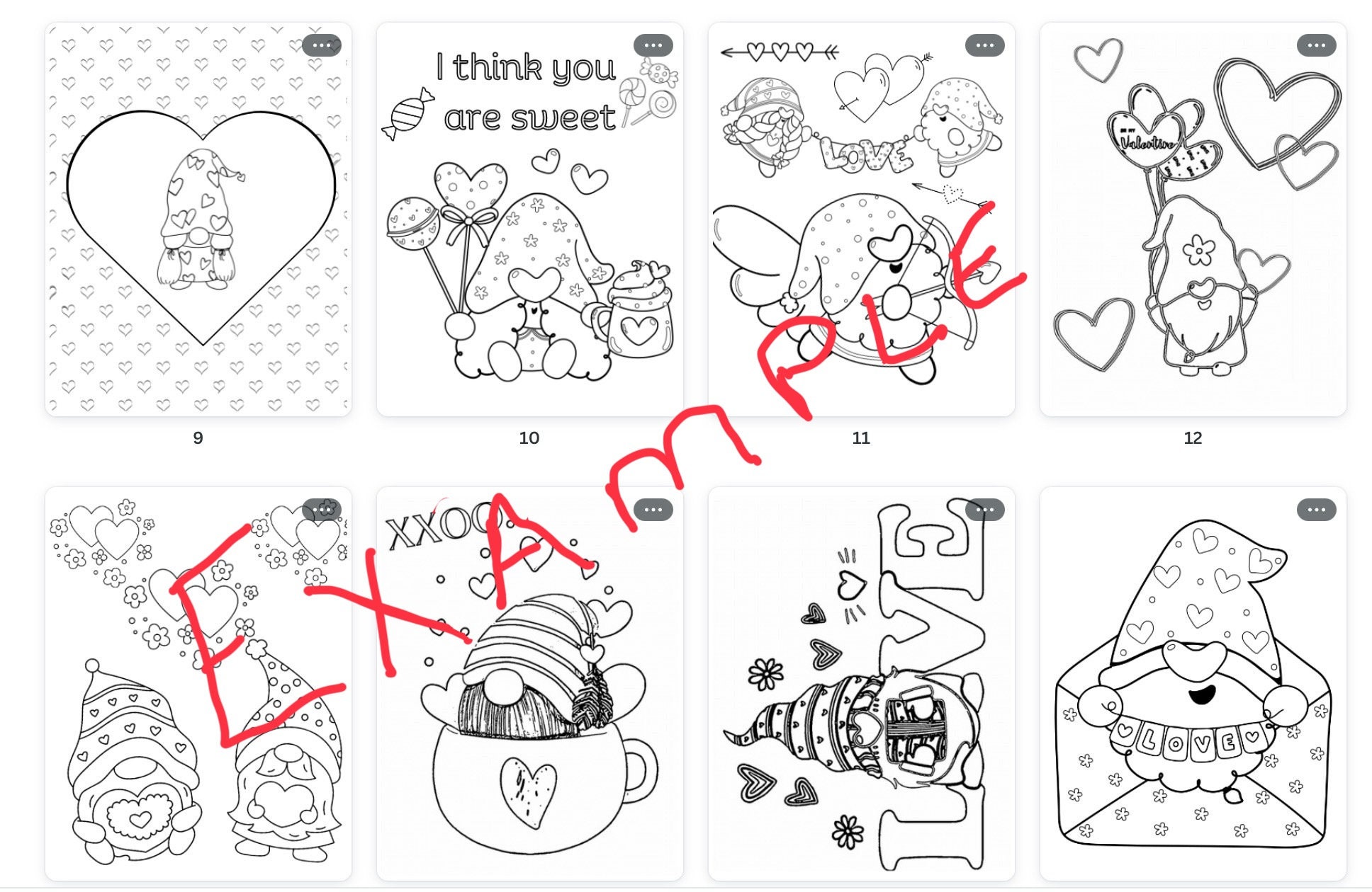 PRINTABLE "gnomes in Love" - 20 Coloring Pages Plus a BONUS Page - Etsy