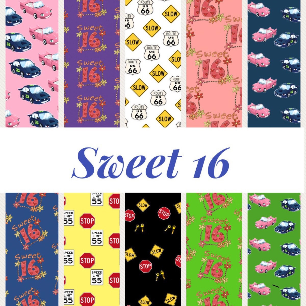 PRINTABLE Sweet 16 Paper Pack Scrapbook Paper Set of 10 Sheets - Etsy