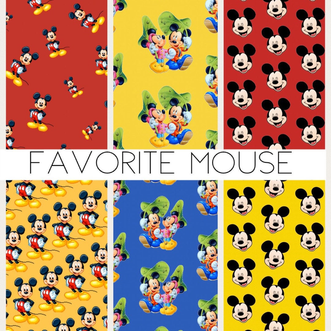 PRINTABLE Favorite Mouse Digital Paper Pack Scrapbook Paper Set of 6 ...