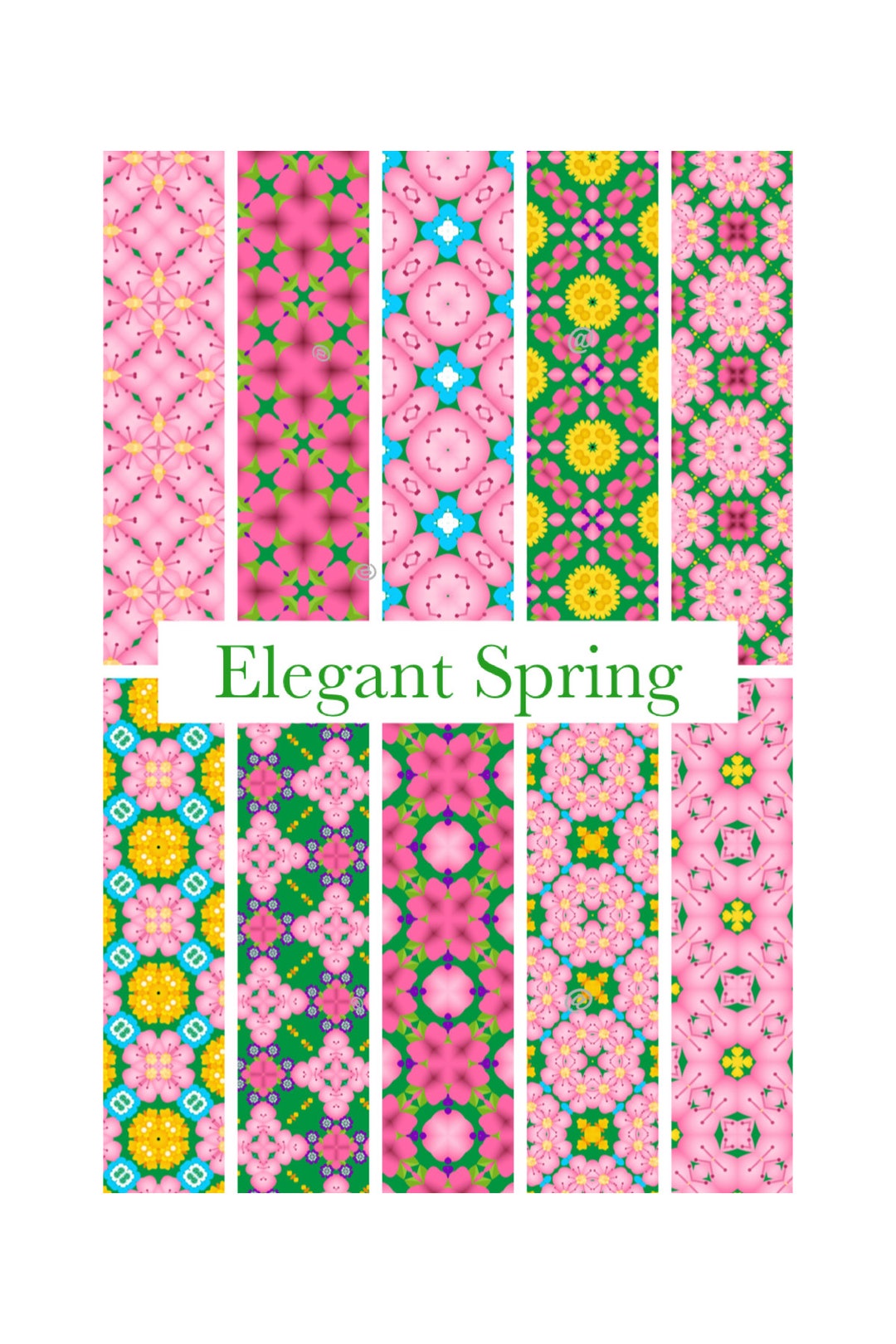 PRINTABLE Elegant Spring Digital Paper Pack Scrapbook Paper Set of 10 ...