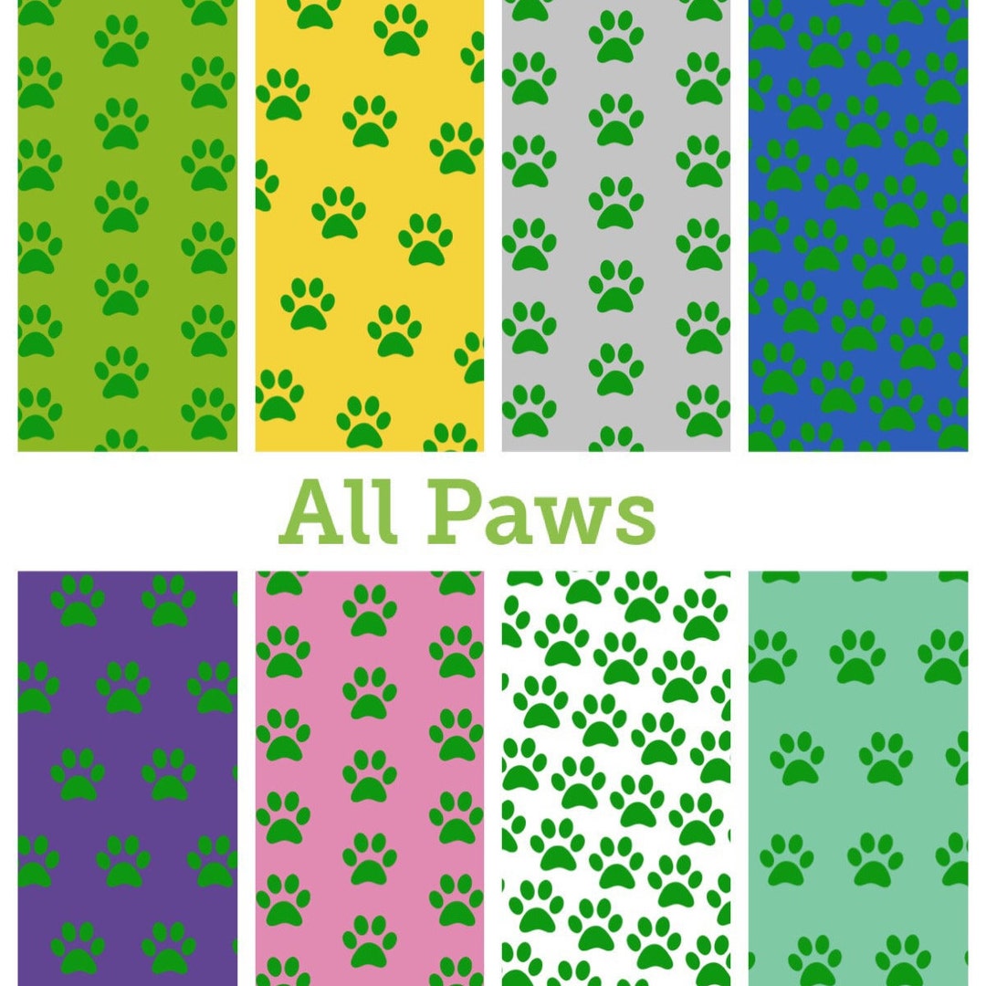 PRINTABLE All Paws Digital Paper Pack Scrapbook Paper Set of 8 Sheets ...