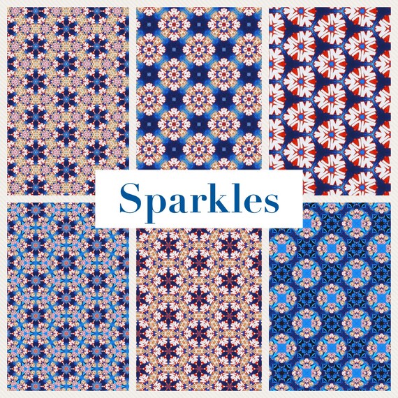 PRINTABLE Sparkles Digital Paper Pack Scrapbook Paper Set of 6 | Etsy