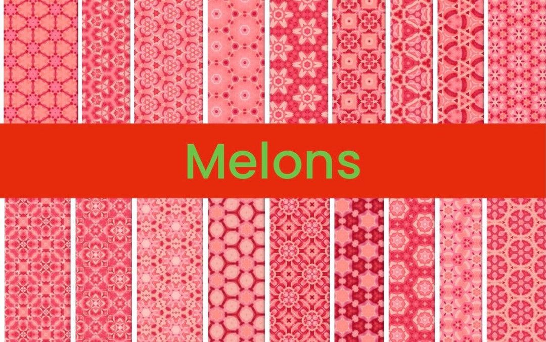 PRINTABLE “melons” Pink Paper Pack Scrapbook Paper Set of 18 Sheets - Etsy