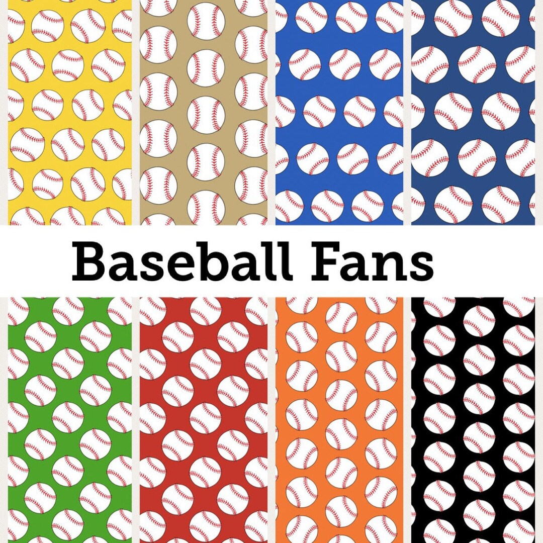 PRINTABLE Baseball Fans Digital Paper Pack Scrapbook Paper Set of 8 ...