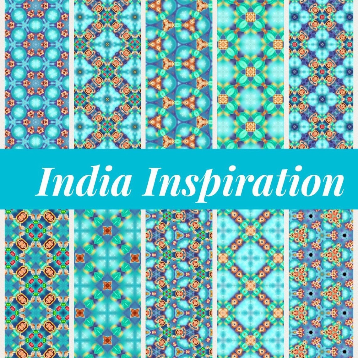 PRINTABLE India Inspiration Digital Paper Pack Scrapbook Paper Set of ...