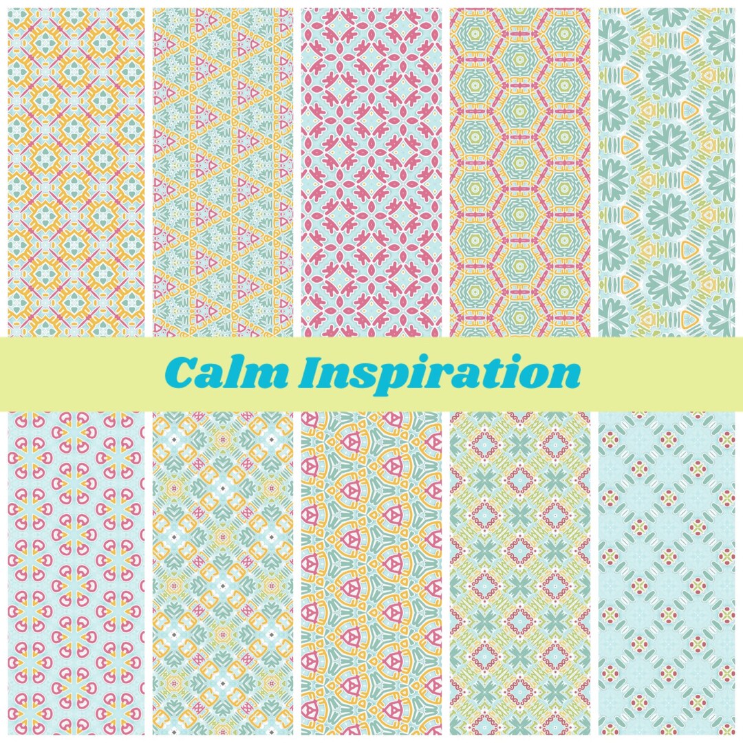 PRINTABLE Calm Inspiration Digital Paper Pack Scrapbook Paper Set of 10 ...