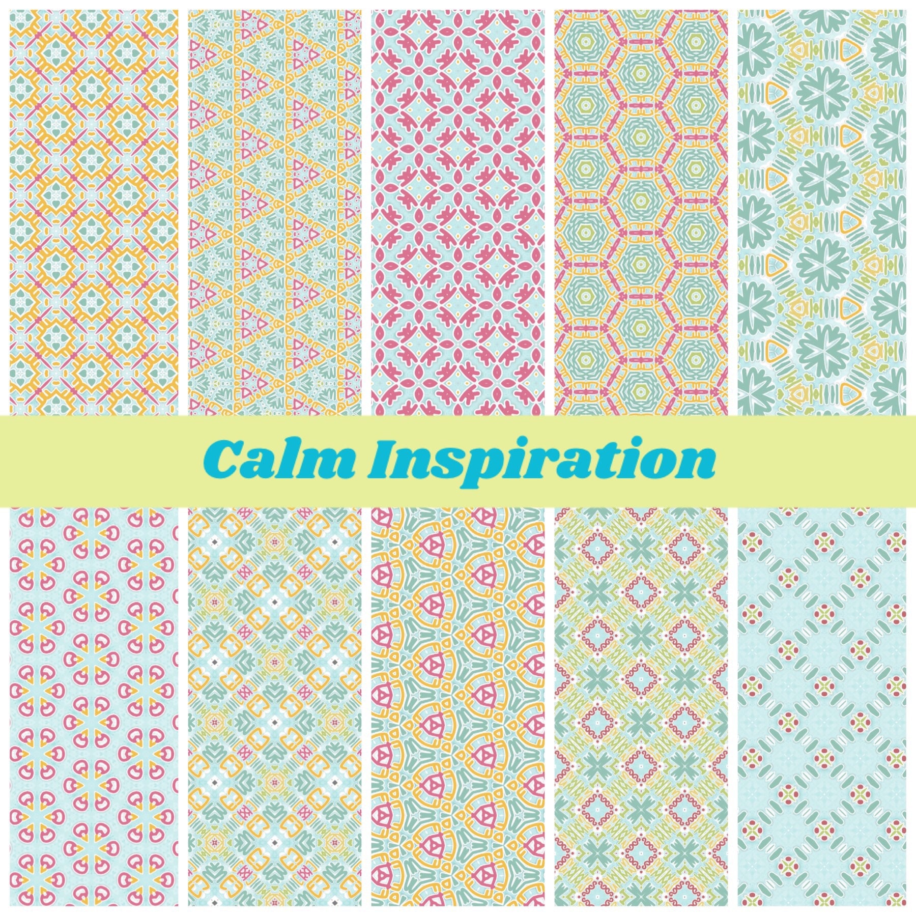 PRINTABLE Calm Inspiration Digital Paper Pack Scrapbook Paper Set of 10 ...