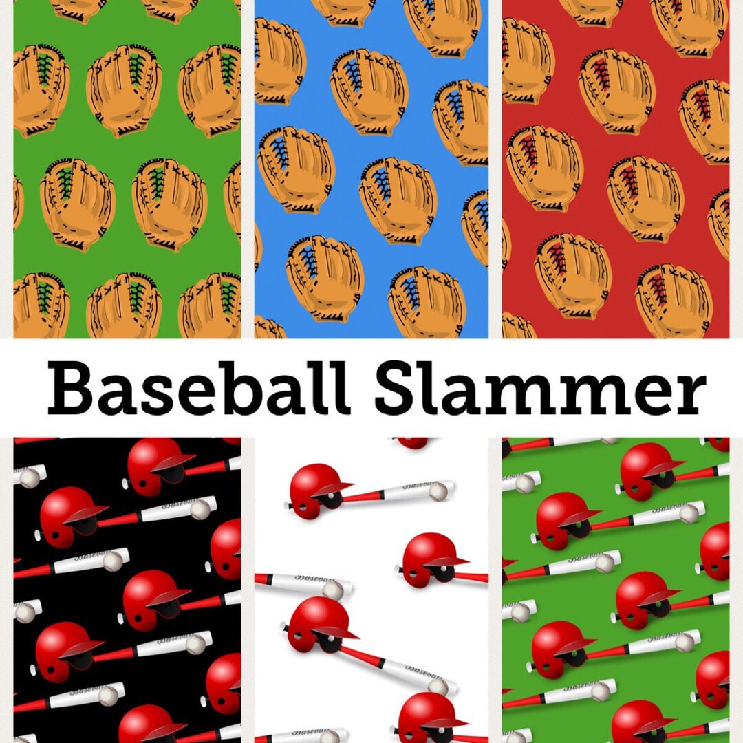 PRINTABLE Baseball Slammers Digital Paper Pack Scrapbook Paper Set of 6 ...