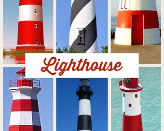 Scrapbook Lighthouse | Etsy