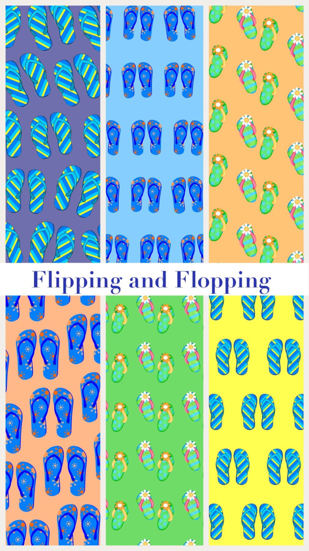 PRINTABLE Flipping and Flopping Digital Paper Pack Scrapbook Paper Set ...