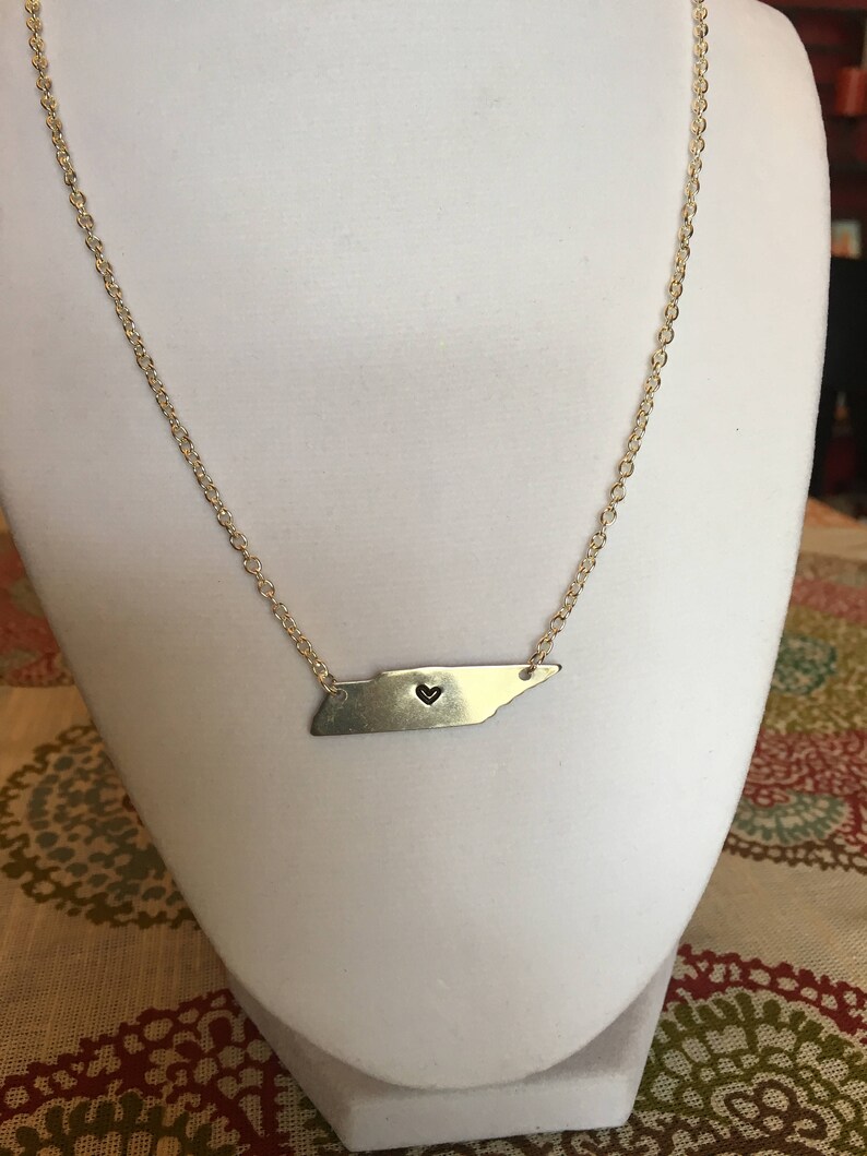 Tennessee Necklace - Love Memphis - Tennessee - Hand Stamped ...