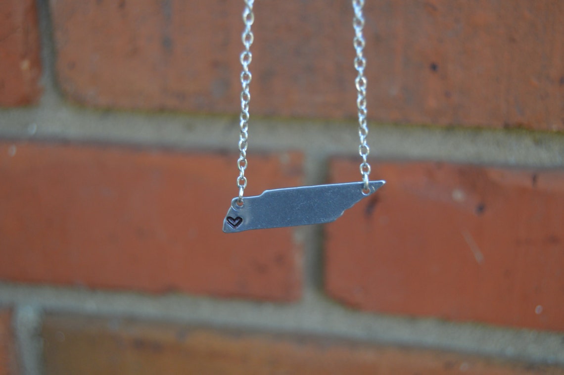 Tennessee Necklace - Love Memphis - Tennessee - Hand Stamped ...
