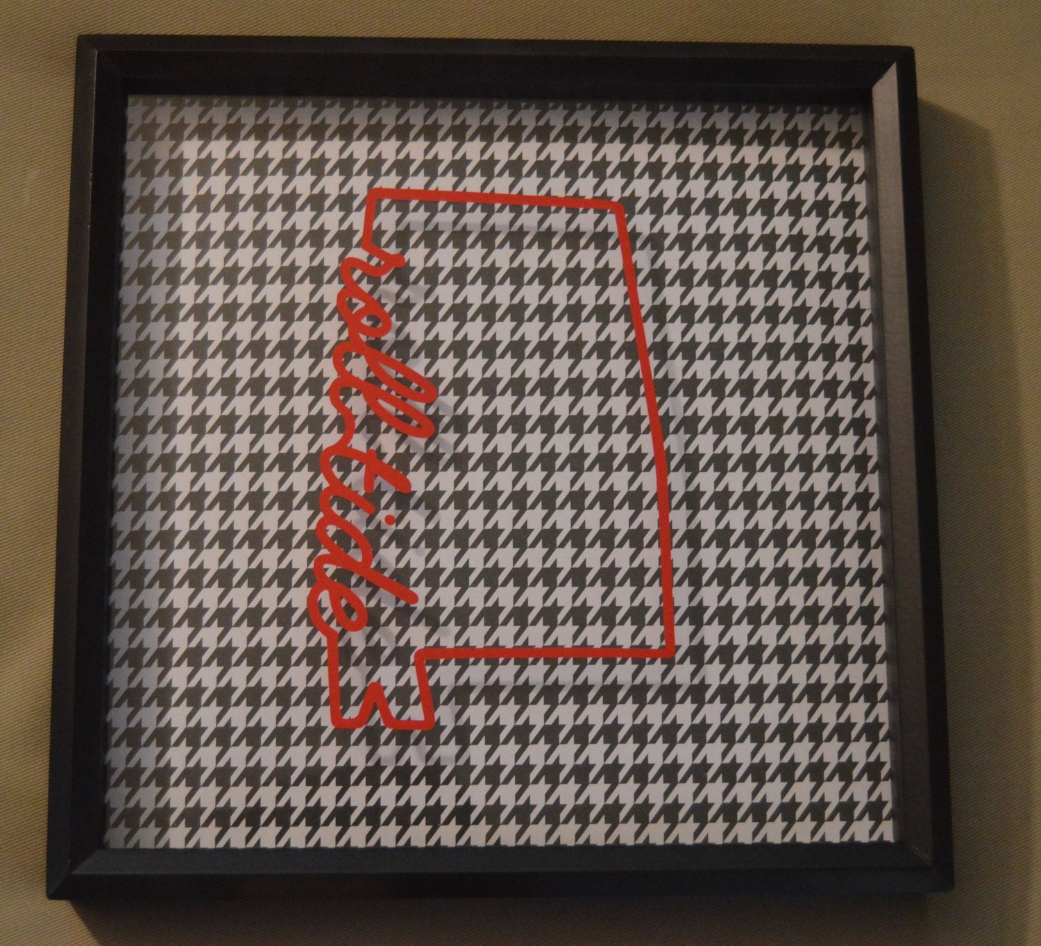 Alabama Shadowbox Vinyl Frame Wall Art Decor 9 - Etsy