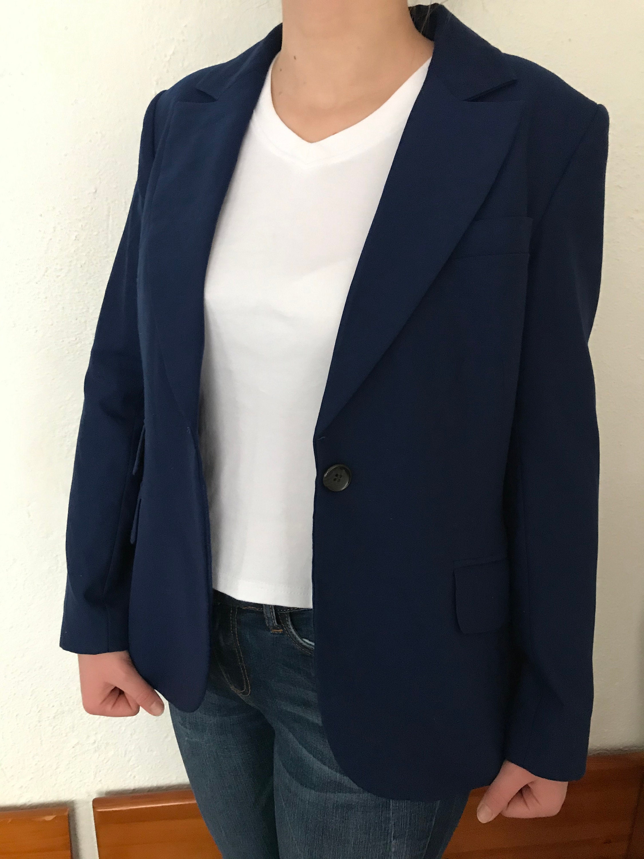 Vintage Jackets Women Jacket Dark Blue Jacket Vintage Blue - Etsy