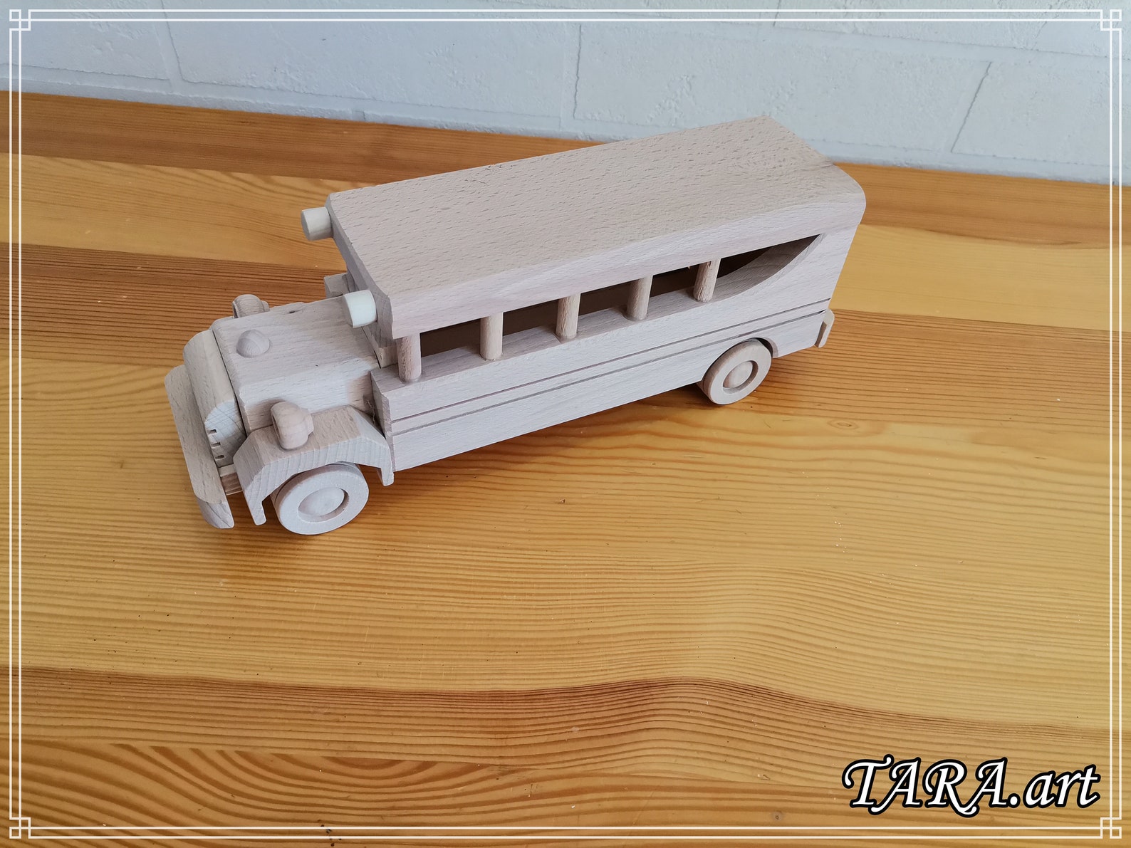 Wooden Bus Unfinished toys for paint Handmade motor coach | Etsy