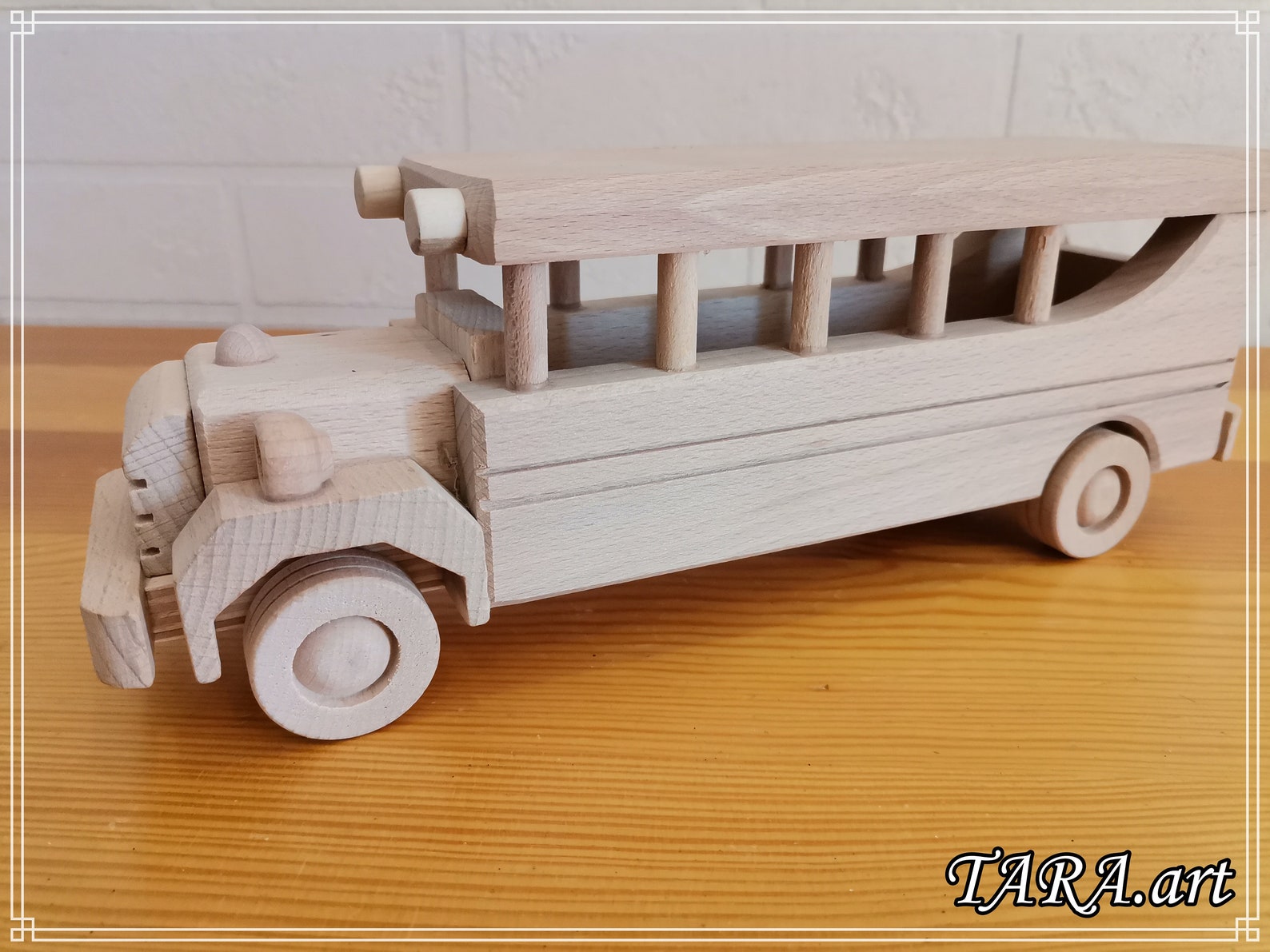 Wooden Bus Unfinished toys for paint Handmade motor coach | Etsy