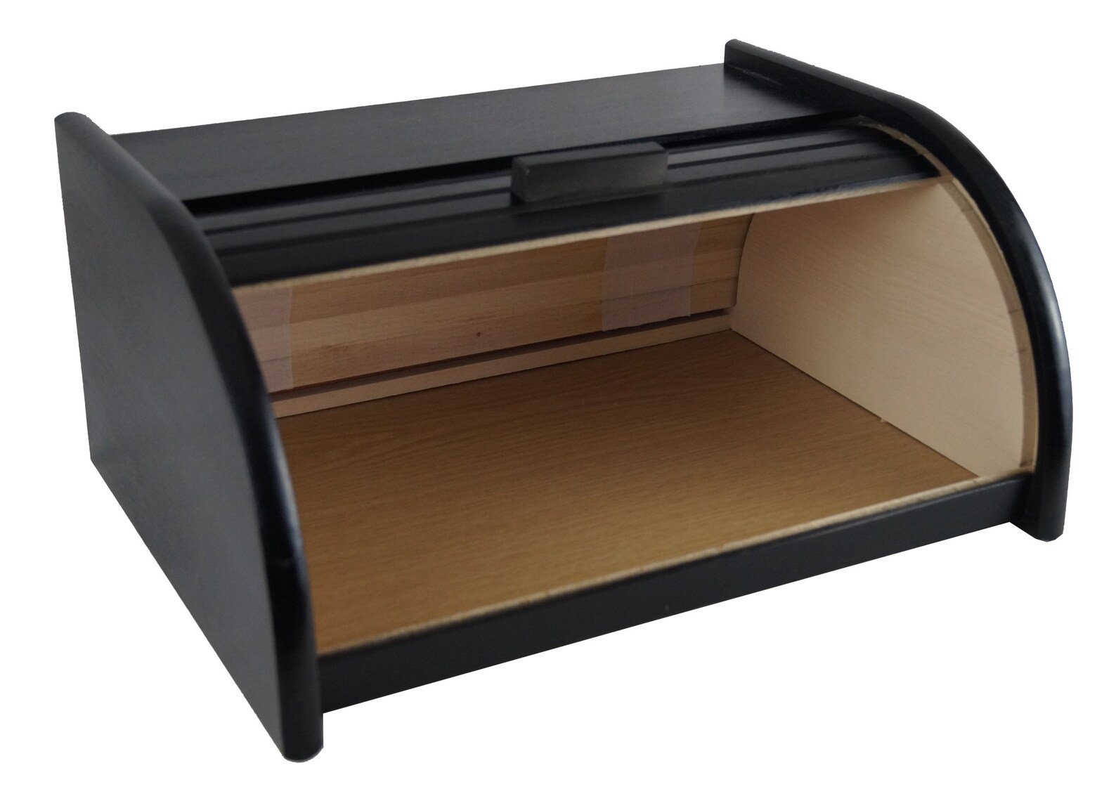 Black bread bin big bread box from wood classic bread box | Etsy