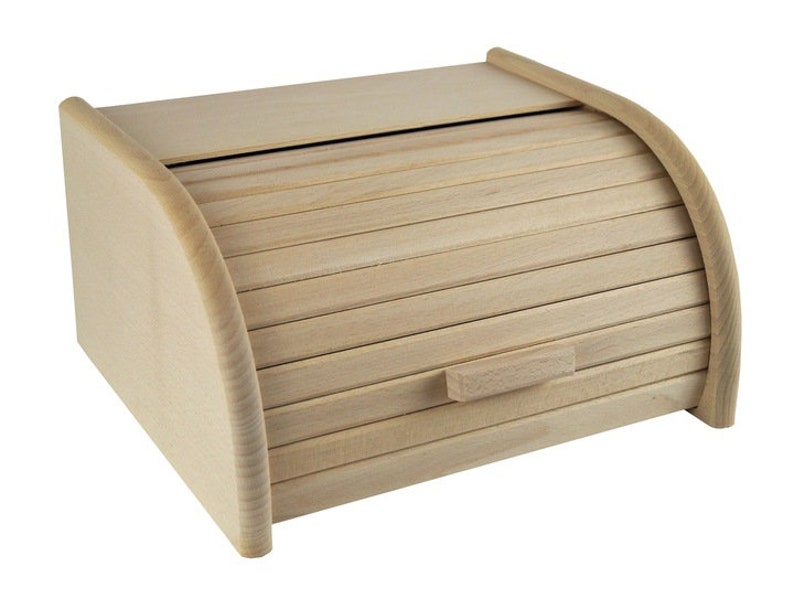 Unfinished Bread Box From Wood Wooden Bread Box Natural - Etsy