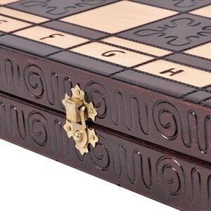 Big chess board Carved chess set from wood Wooden chess | Etsy