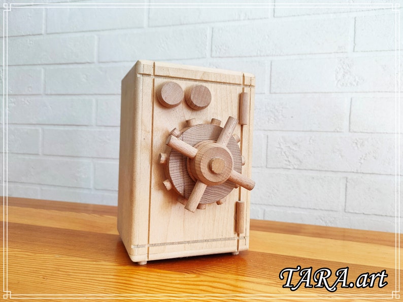 Wooden Safe Box Treasure Storage Wooden Money Box for - Etsy