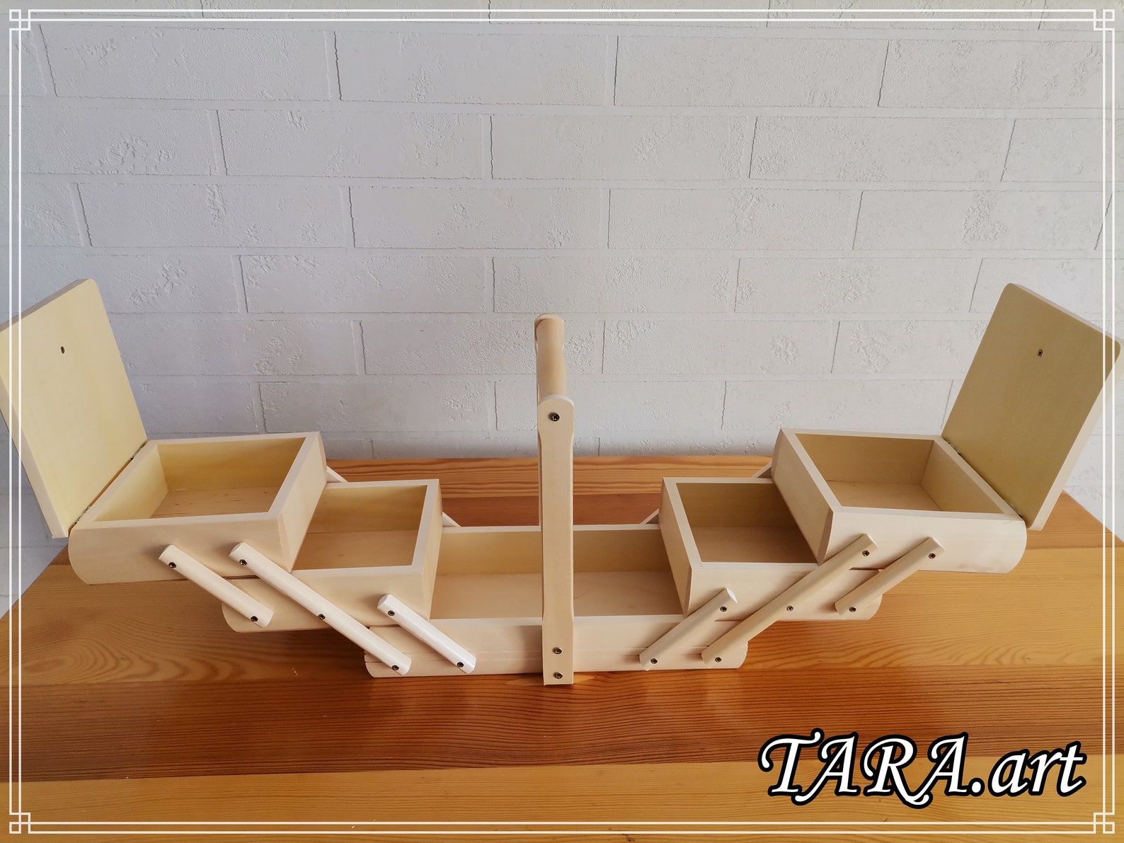 Sewing Box Made From Natural Wood Wooden Storage Box for | Etsy