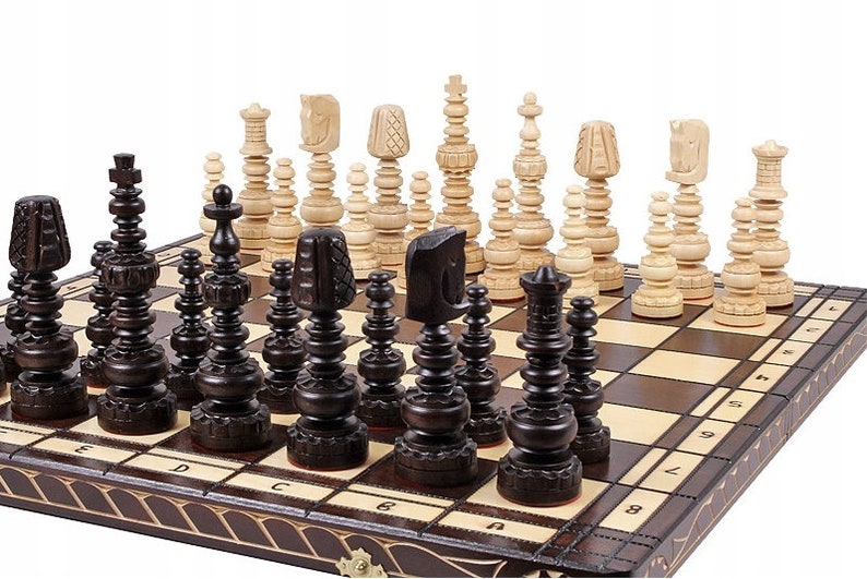24 Chess board made from wood Handmade chess set | Etsy