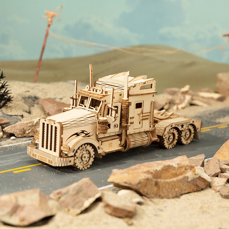 3D Wooden truck Toy car model kits to build DIY kit Jigsaw | Etsy