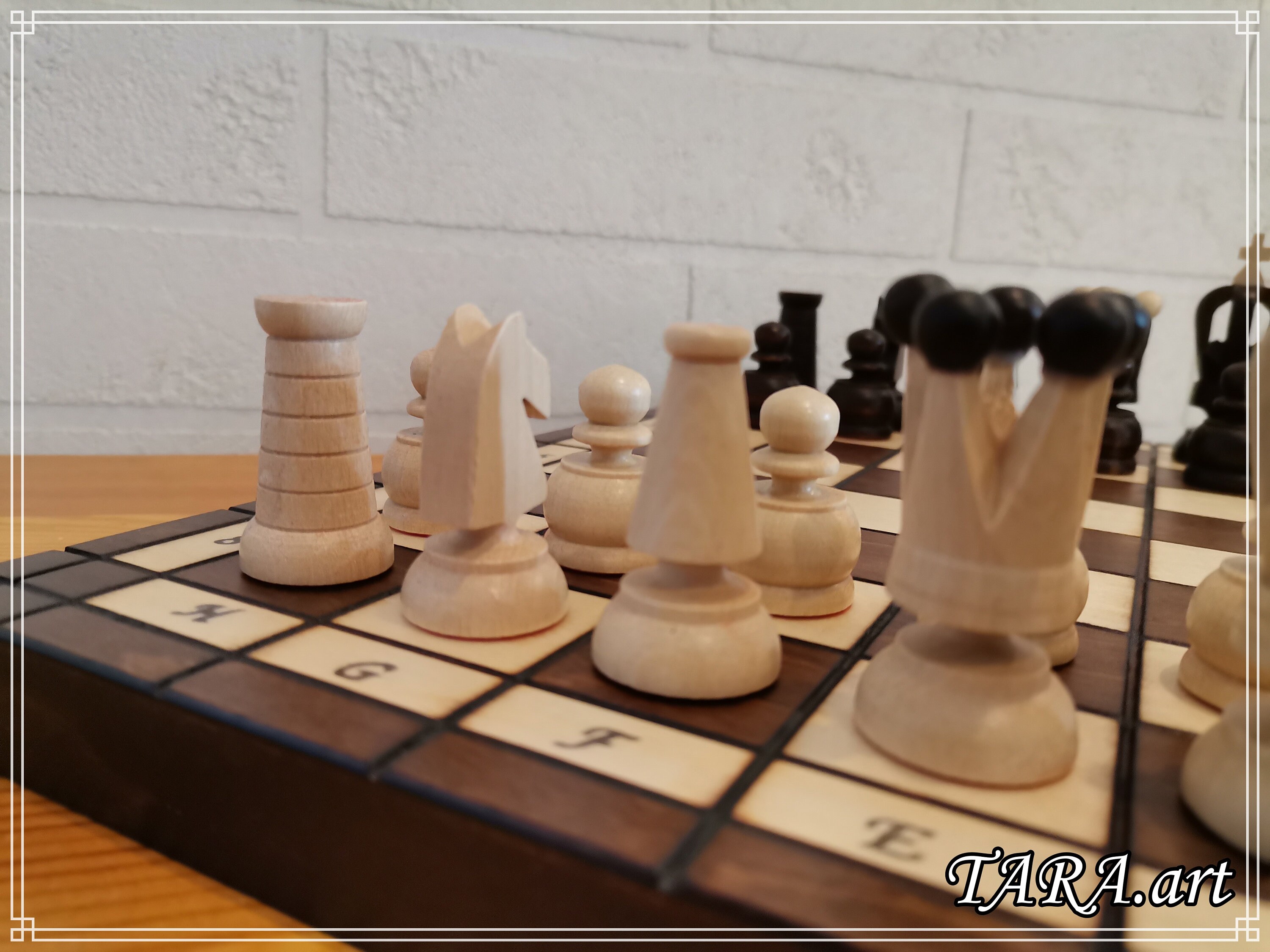 Elegante juego de ajedrez de madera tablero de juego de | Etsy