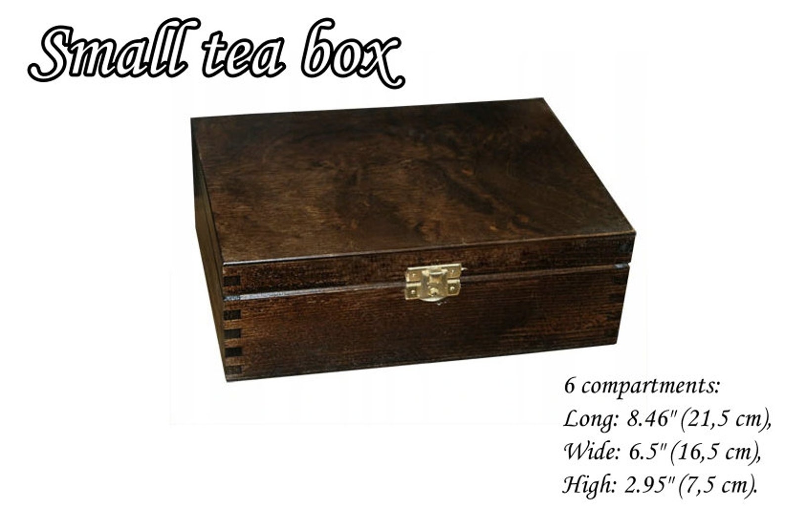 Compartments Tea Box From Wood, Tea Chest, Tea Bag Organizer, Tea Caddy ...