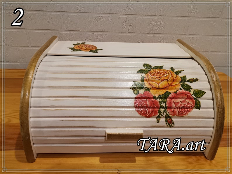 Vintage bread box from wood retro bread bin decorative | Etsy