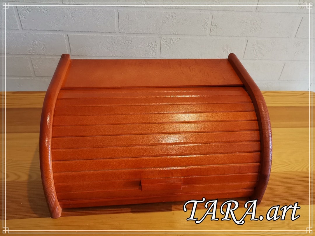 Light Brown Bread Box, Wooden Bread Bin, Bronze Bread Bin, Bread ...