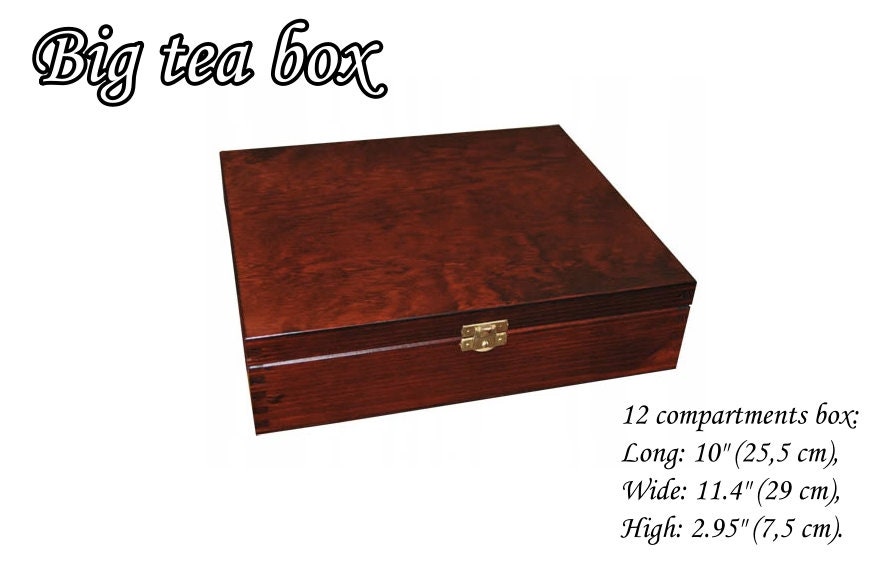 Tea Chest Tea Caddy Adjustable Tea Storage Box Tea Bag | Etsy