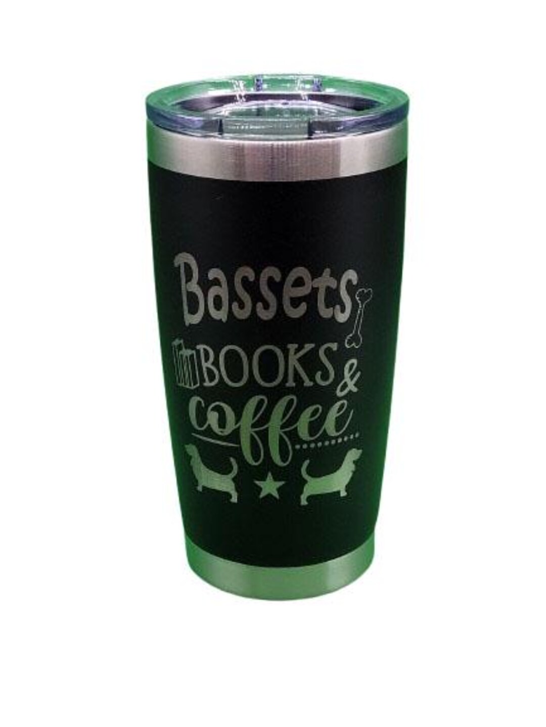 Bassets Books and Coffee – 20 Oz Tumber Black - Etsy