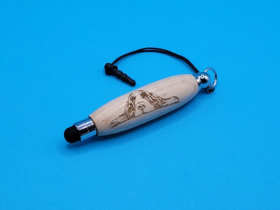 Basset Hound Maple Wood Pocket Stylus - Etsy