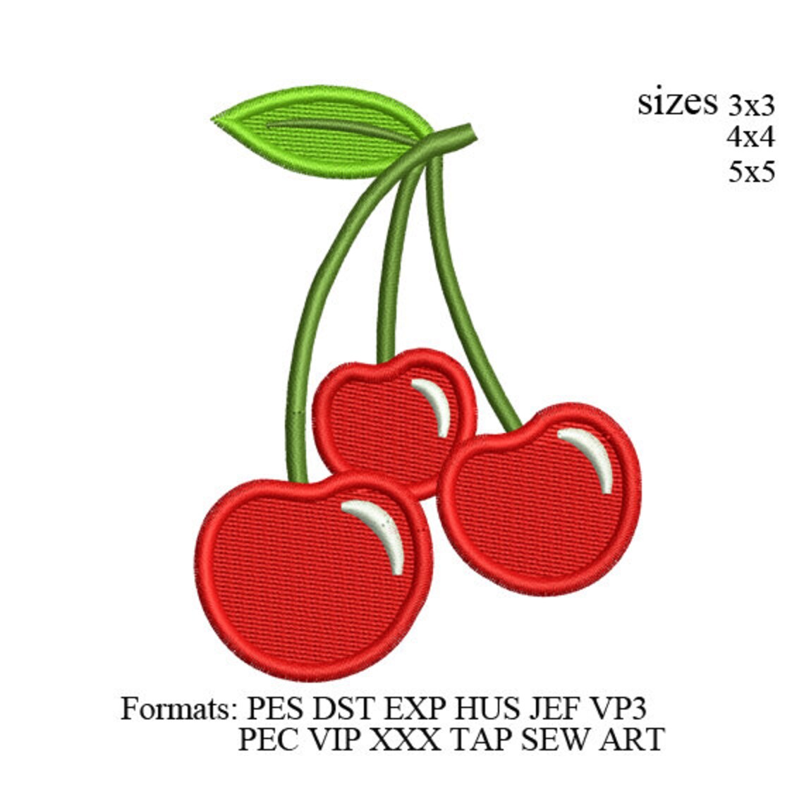 Cherry Embroidery Designcherries Embroidery Designmachine - Etsy