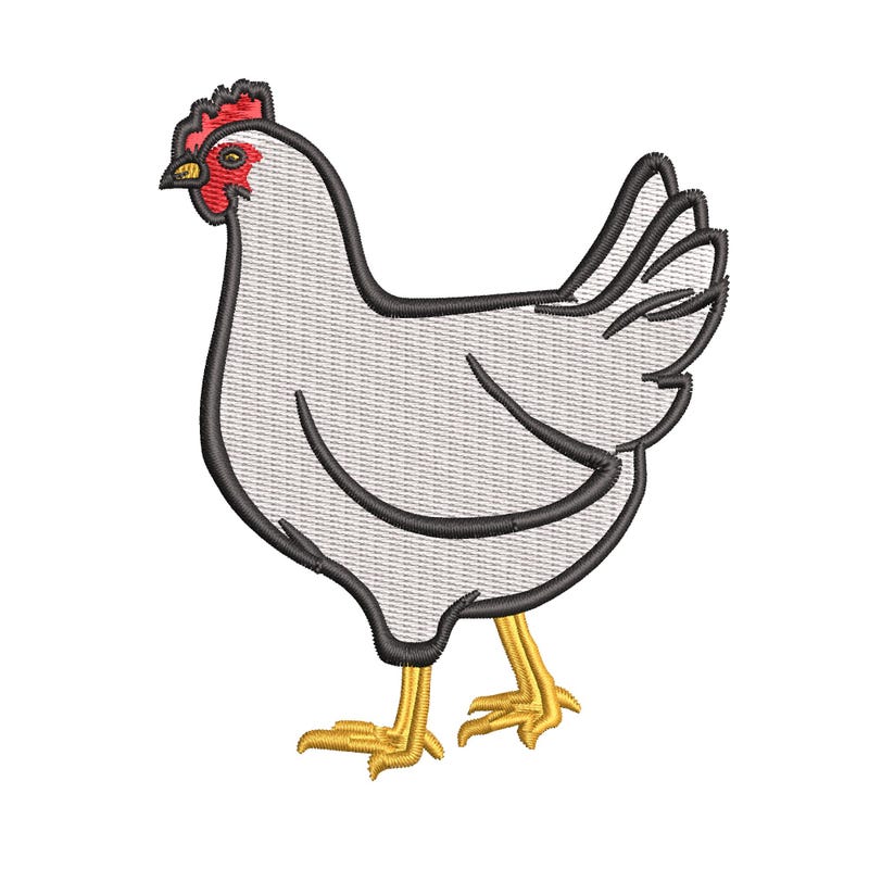 Chicken Embroidery - Etsy