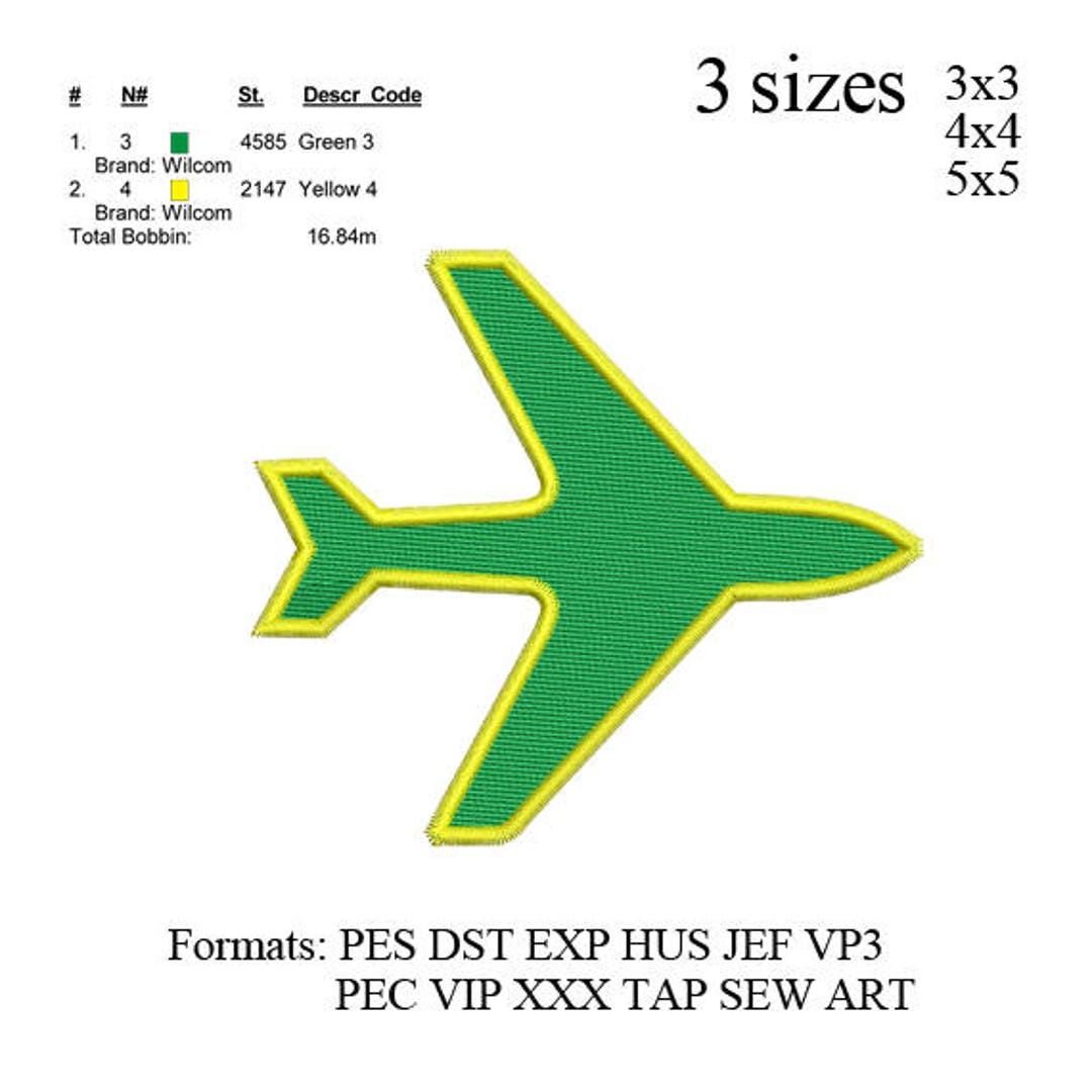 Airplane Embroidery Machine, Airplane Embroidery Pattern, Embroidery ...
