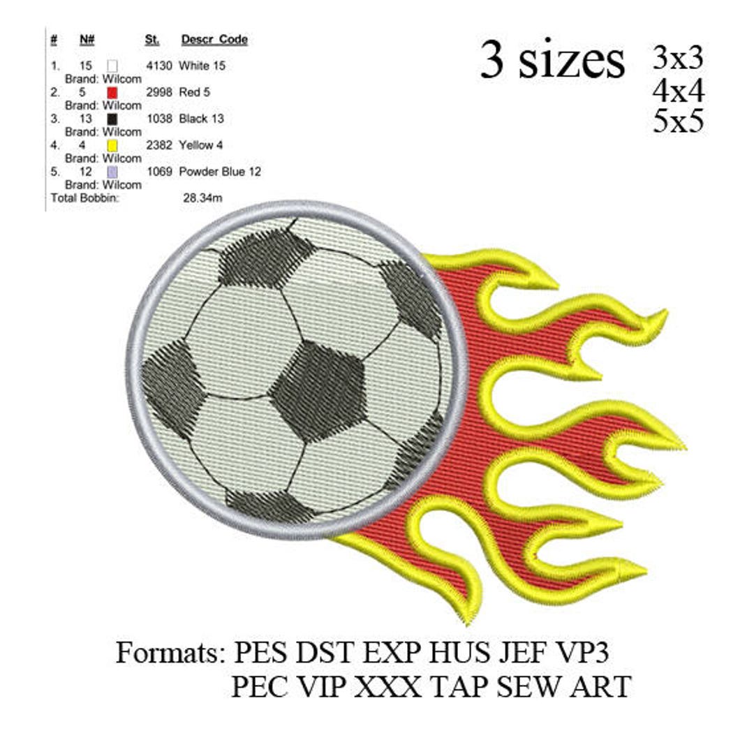 Soccer Ball Embroidery Design, Soccer Ball Embroidery Machine ...