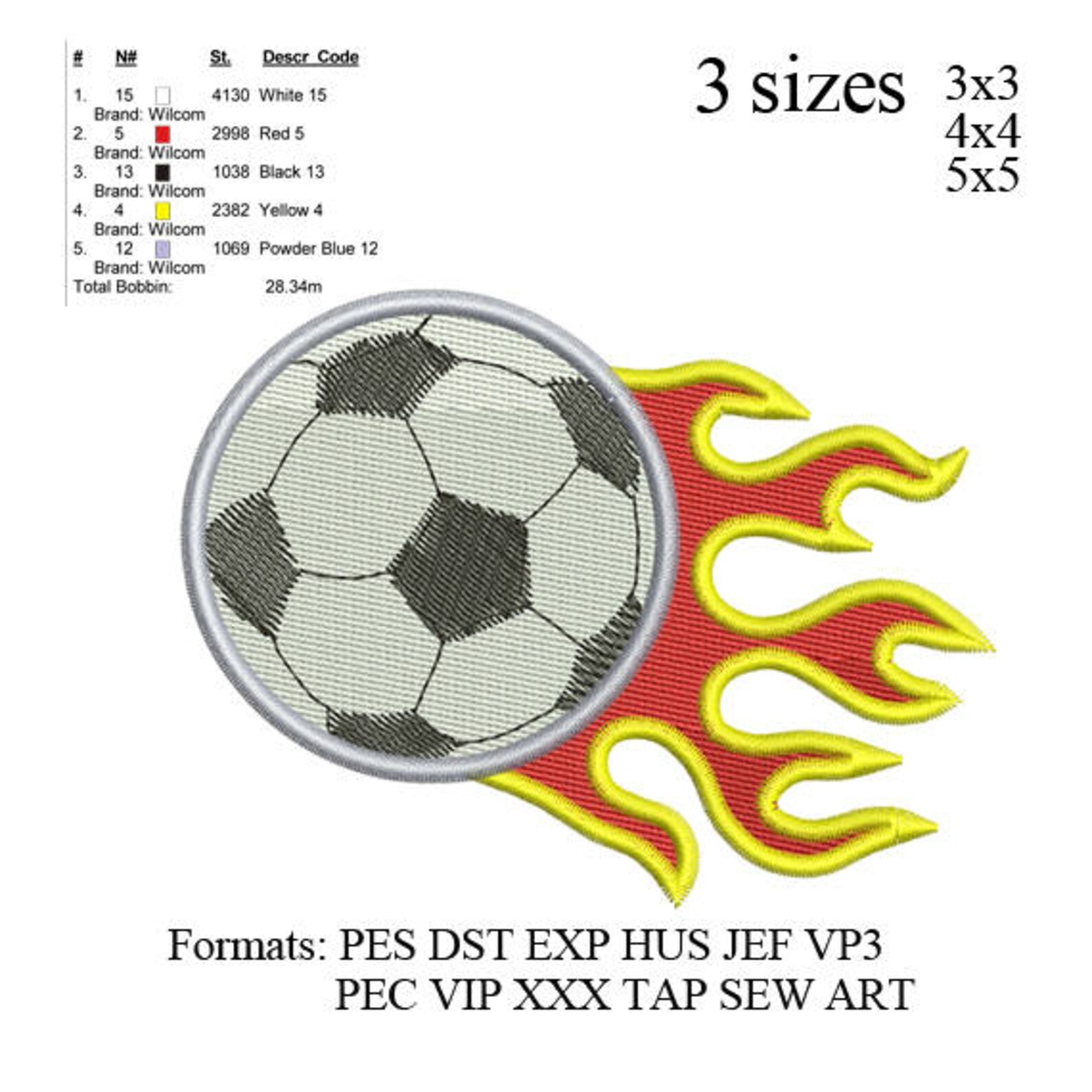 Soccer Ball Embroidery Design Soccer Ball Embroidery Machine | Etsy