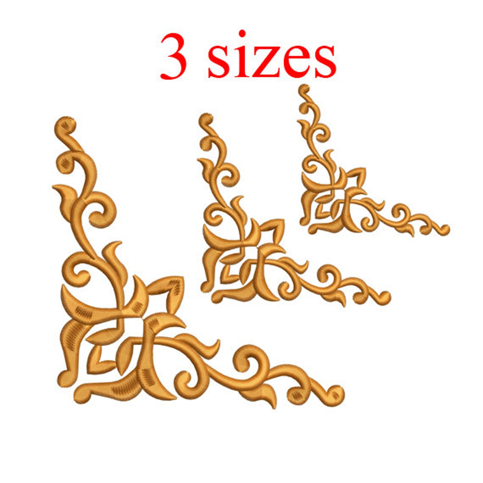 Frame Corner Embroidery Designcorner Embroidery Pattern - Etsy