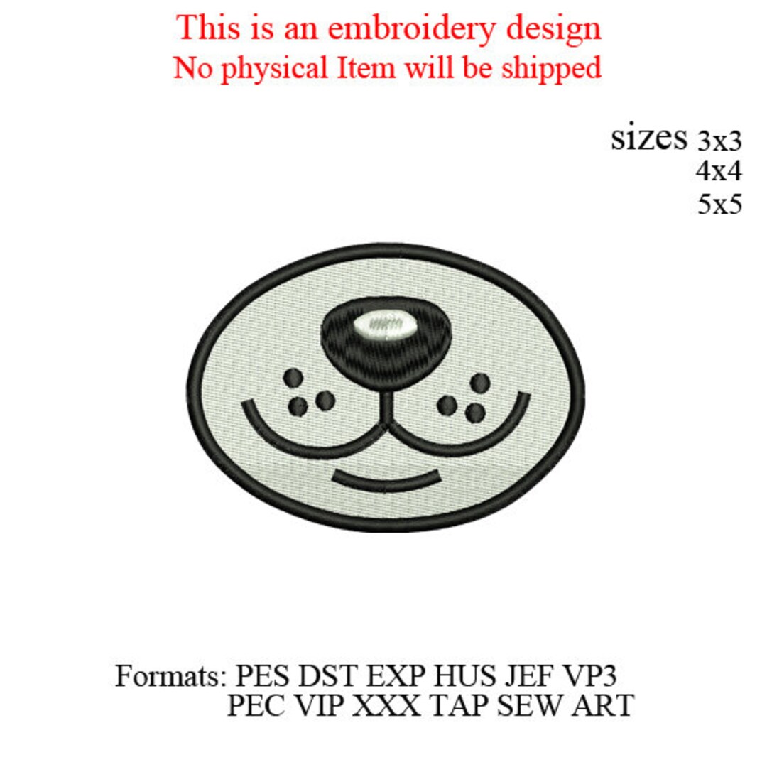 Dog Face Embroidery Design, Dog Embroidery Design, Machine Embroidery ...