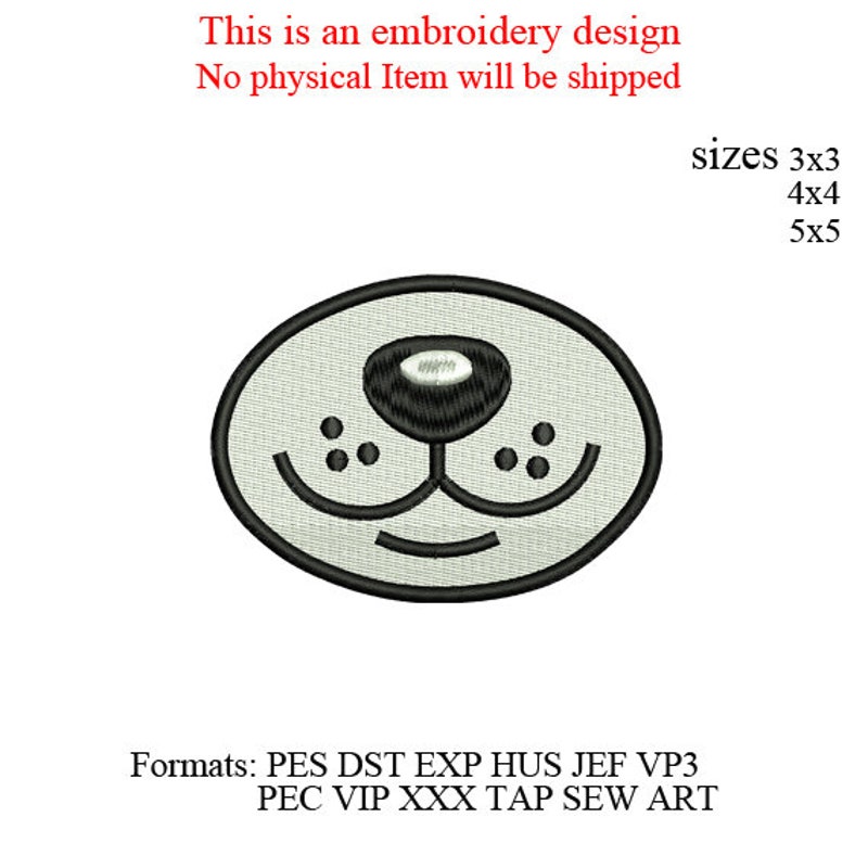 Dog Face Embroidery - Etsy