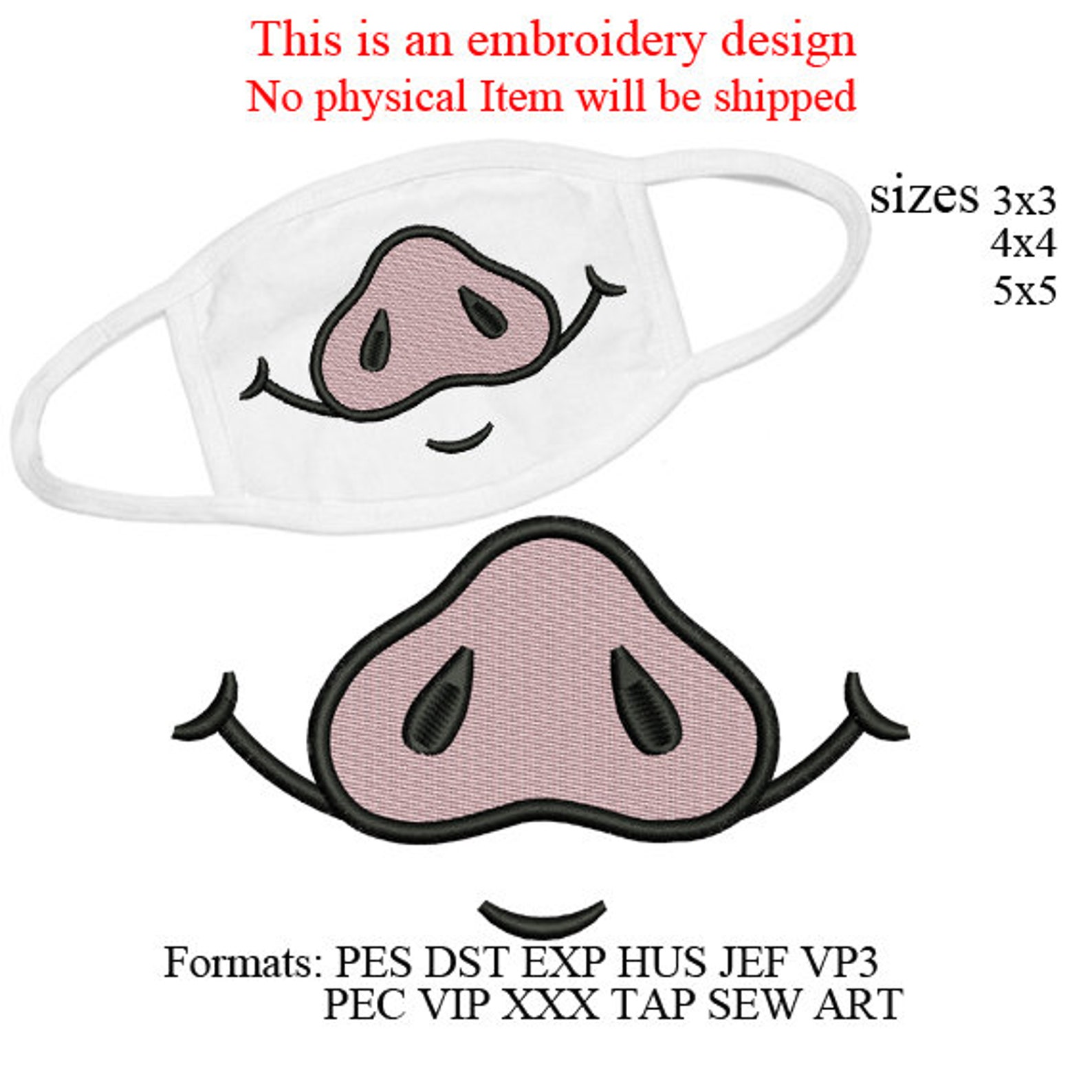 Pig Embroidery Designpig Embroidery Designmachine Embroidery - Etsy