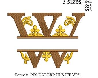 Letter W Embroidery - Etsy