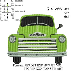 Old Pickup Embroidery Design, Old Truck Embroidery Design, Old Car ...