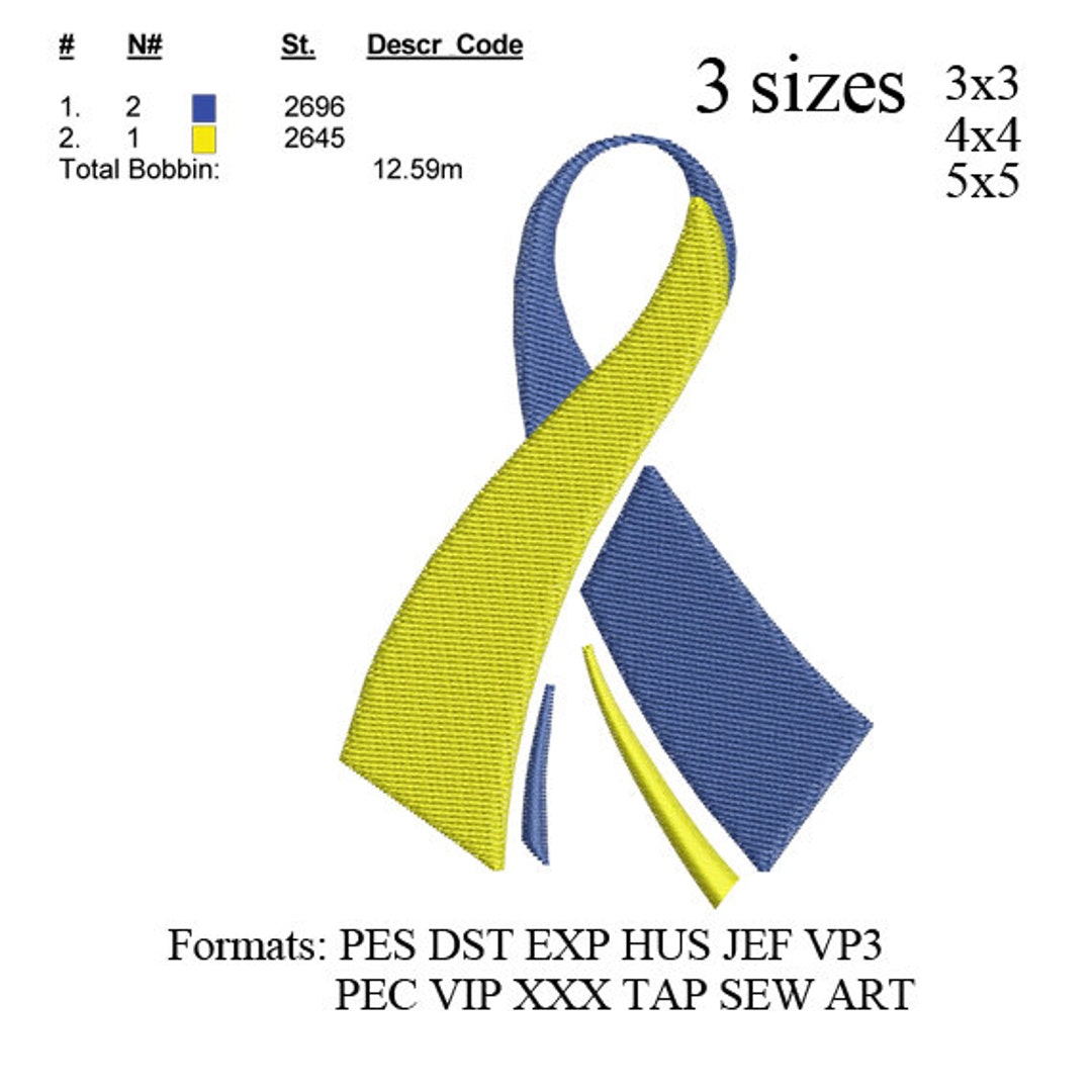 Cancer Ribbon Embroidery Design - Breast Cancer Symbol Filled Stitch ...