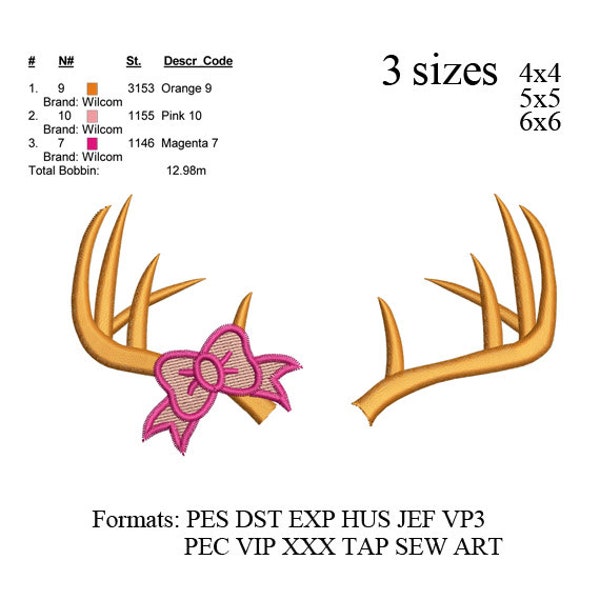 Antler Embroidery - Etsy
