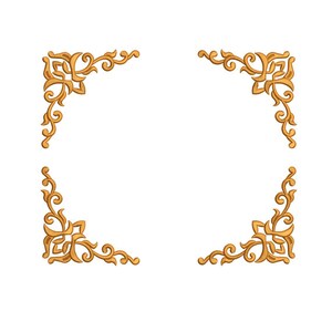 Frame Corner Embroidery Design,corner Embroidery Pattern, Embroidery ...