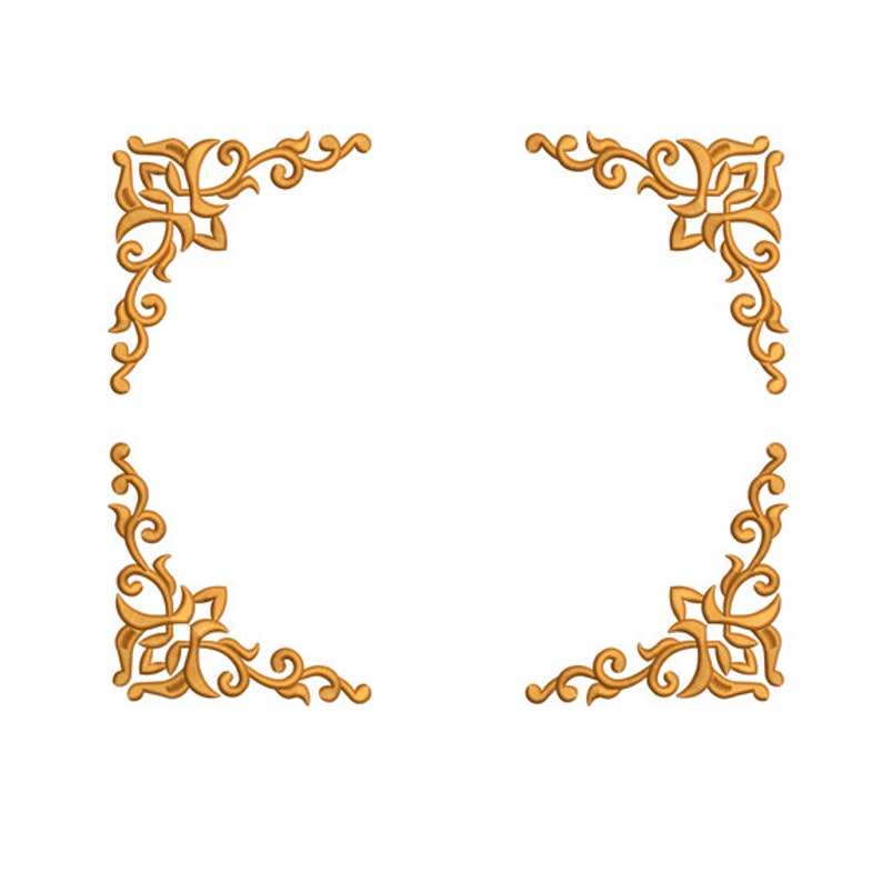 Frame corner embroidery designcorner embroidery pattern | Etsy